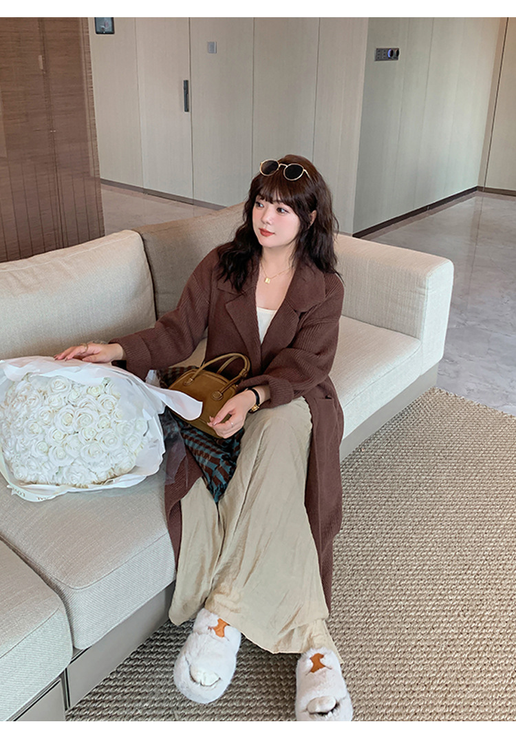 マルチで使える♪カーデのように羽織れる襟付きニットコート マルチで使える♪カーデのように羽織れる襟付きニットコート